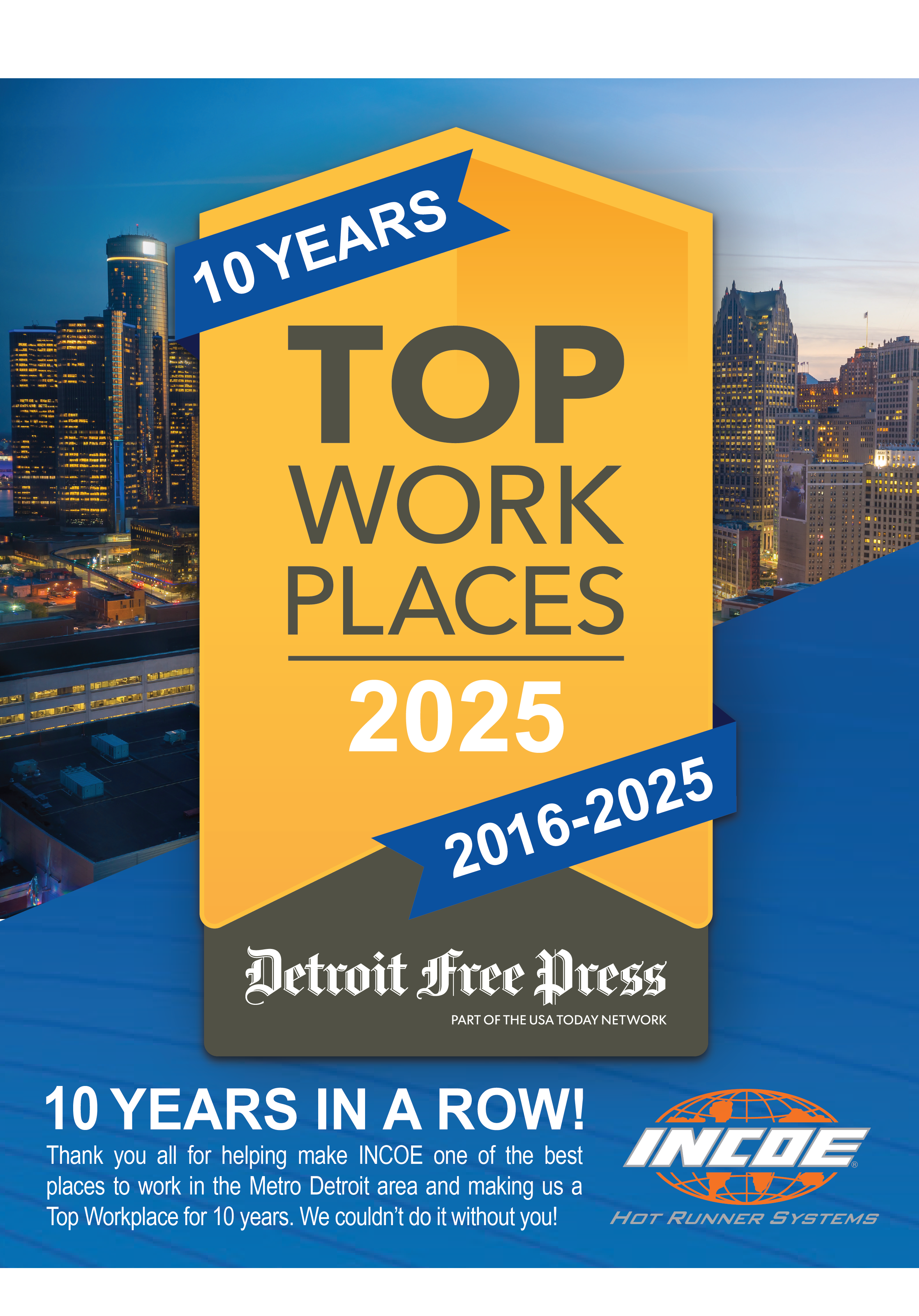 News Detail 10 Year TWP Award - INCOE® Corporation